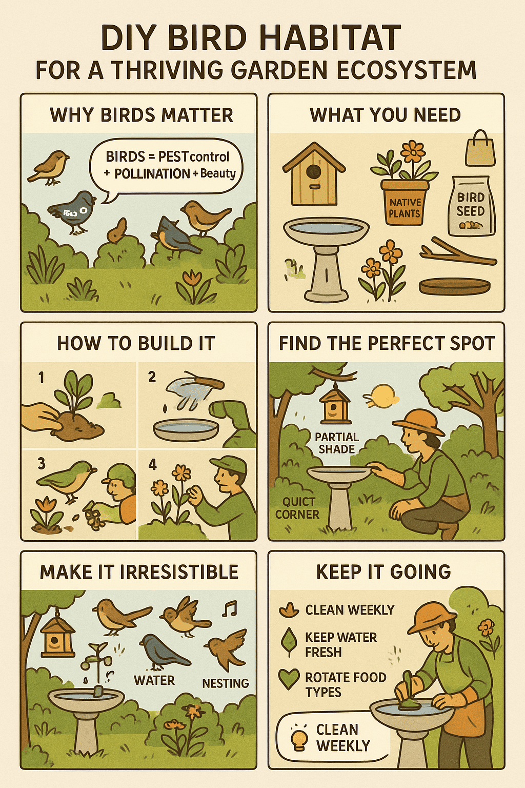 DIY Bird Habitat That Transforms Any Garden Into Wildlife Paradise