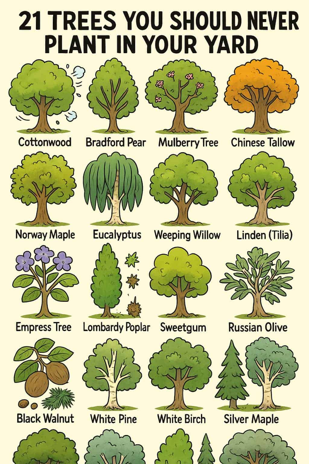 21 Trees You Should Never Plant In Your Yard