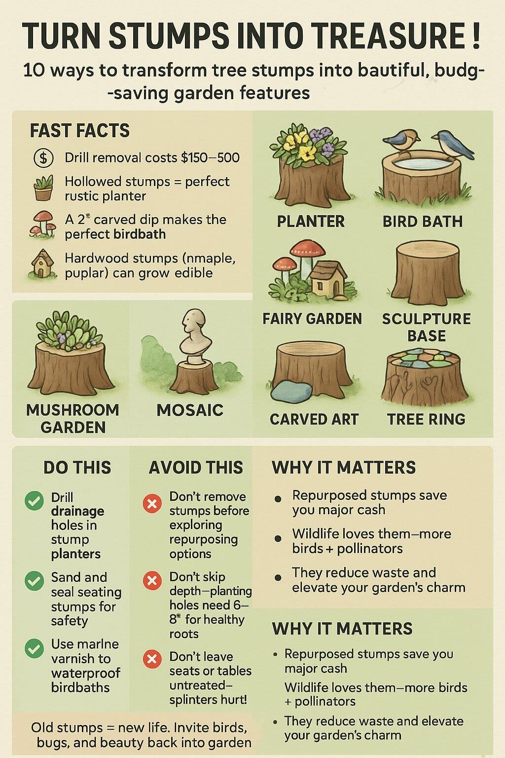 Tree Stump Revival: 10 Stunning Transformations That Will Make ...