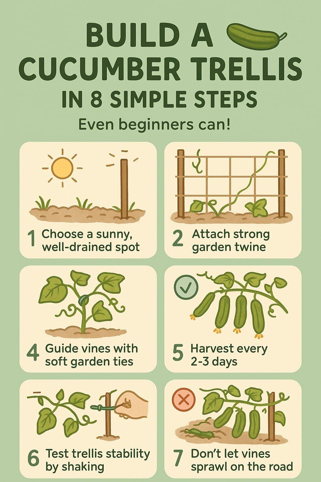 Build a Cucumber Trellis in 8 Simple Steps (Even Beginners Can!)